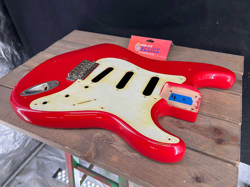Real Life Relics Strat® Stratocaster® Body Aged Cardinal Red | Reverb