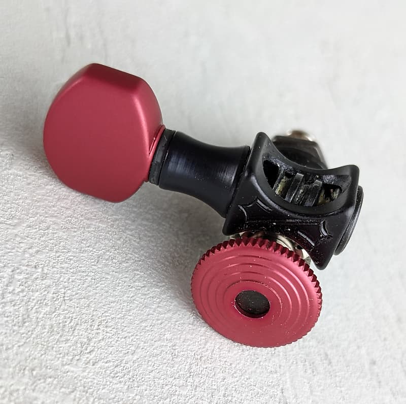 Sperzel locking open back tuning machines 7 string 4L 3R Red | Reverb