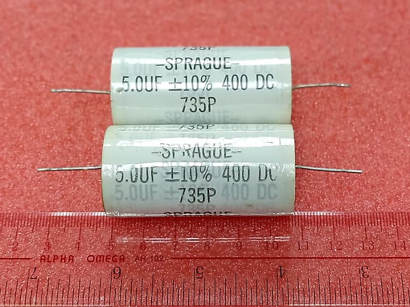 Matched pair SPRAGUE 735P 5uF 400V metallized polypropylene | Reverb
