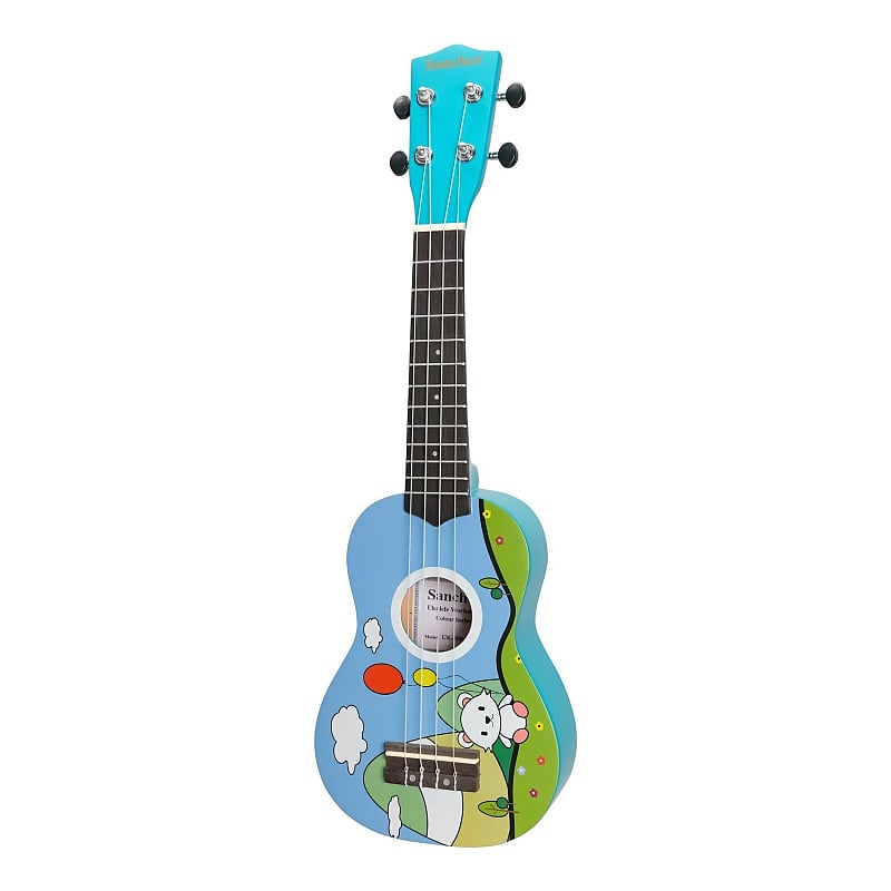 Sanchez 'Friendly Folk' Soprano Ukulele (Blue/Balloon | Reverb UK