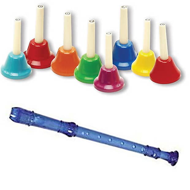 8 Note Handbell Set with Blue Recorder | Reverb UK