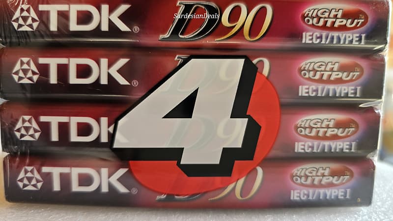 TDK D90 High Output IEC I/TYPE I AUDIO TAPE CASSETE 4 PACK | Reverb