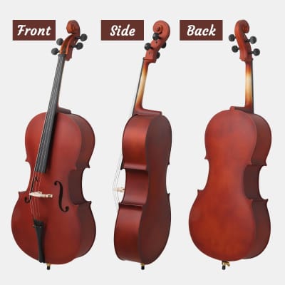 Glarry GC101 4/4 Full-Size Acoustic Cello Matte Nature | Reverb