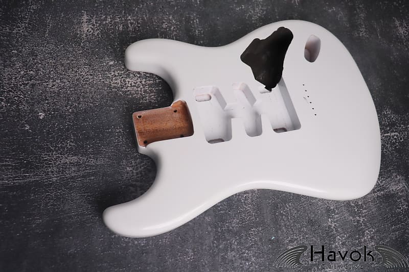 Hard Tail Pearl White 2PC Mahogany Strat Type Body High | Reverb