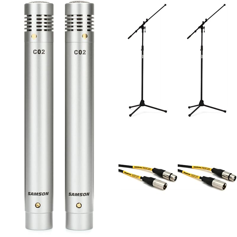 Samson C02 Small-diaphragm Condenser Microphone Bundle with | Reverb