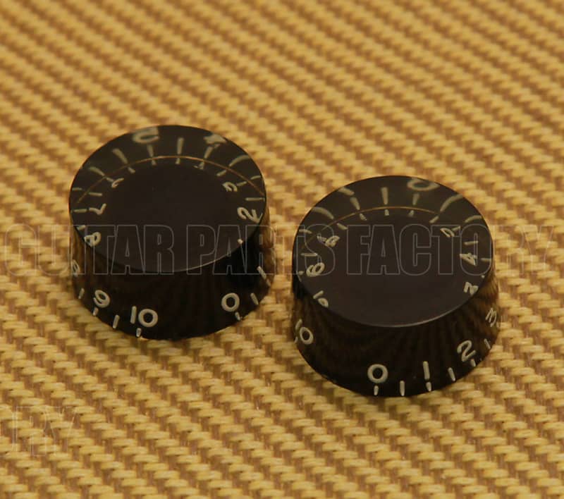 PK-0134-023 (2) Aged Black Speed Knobs For USA Guitar CTS 6mm | Reverb