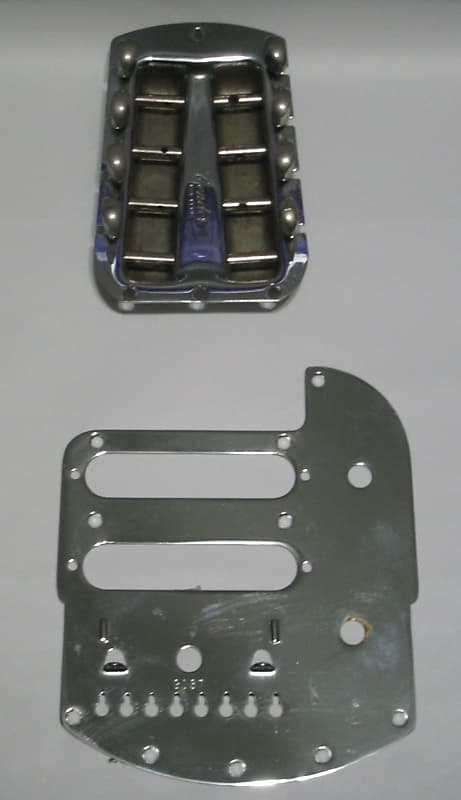 Fender Deluxe 8 lap steel guitar bridge plate and tuner pan | Reverb