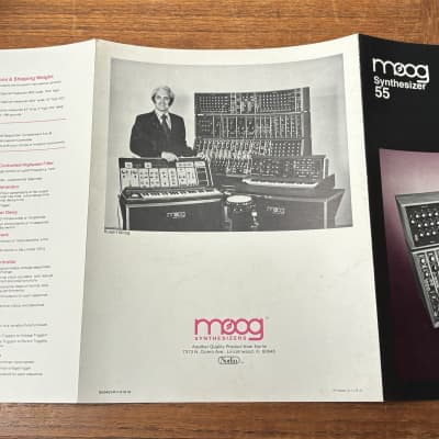 Vintage Moog Synthesizer 55 Brochure/Catalog 1976 | Reverb