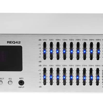 Rockville REQ42-S Silver 19" Rack Mount 2x21 Band Equalizer | Reverb