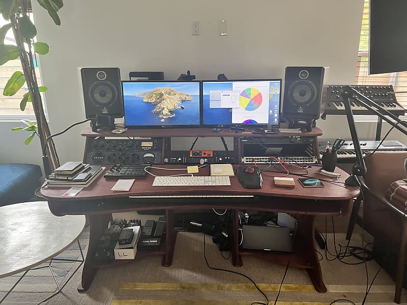 Recording Studio Desk 28RU workstation cabinet grade birch | Reverb