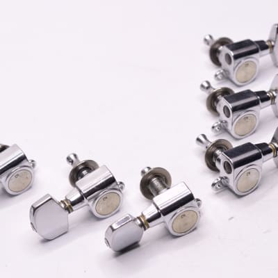Vintage RARE 1980s Gotoh Tuners Tuning Pegs Chrome 3x3 Set | Reverb