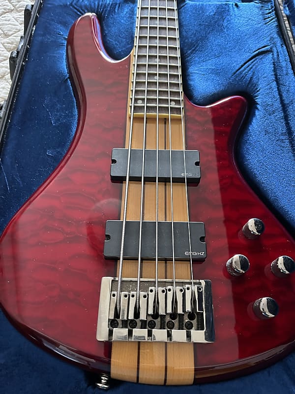Schecter Stiletto Elite 5 String Bass 2010? - Red | Reverb