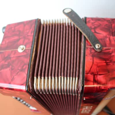Argus 25-Key 12-Bass mini piano accordion - Red | Reverb