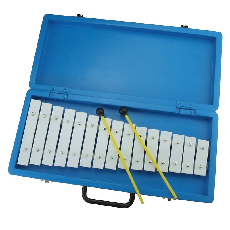 Drumfire Metallophone in Wooden Carry Case | Blue | Reverb