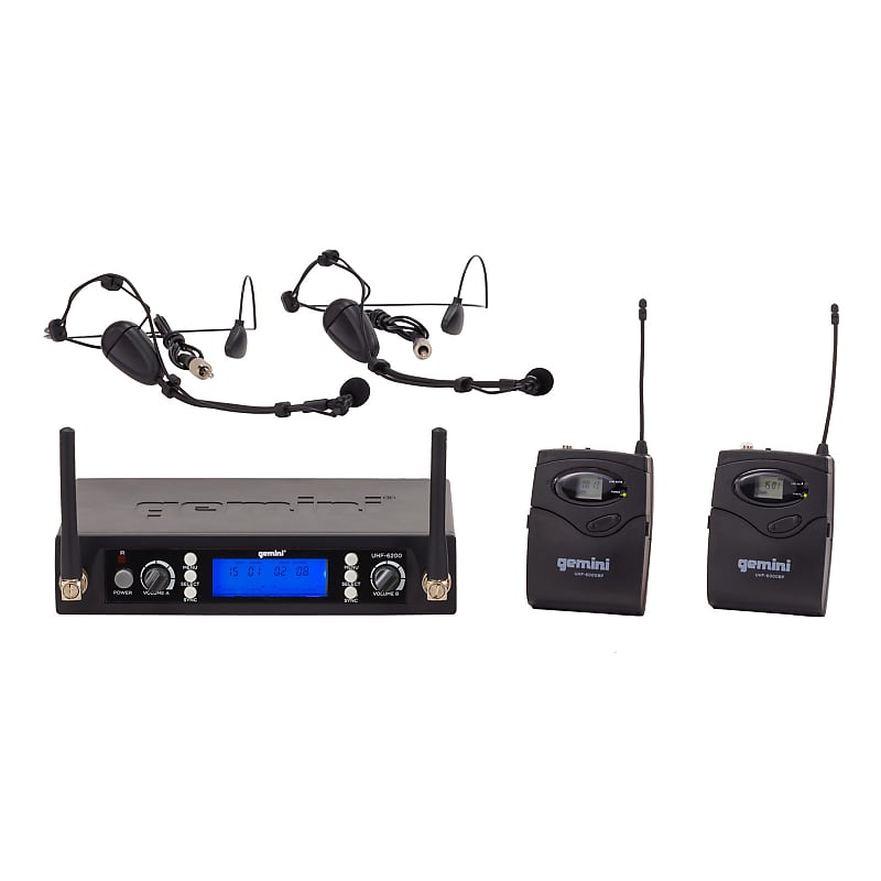 Gemini UHF-6200HL Dual Channel Headset/Lavalier UHF Wireless | Reverb