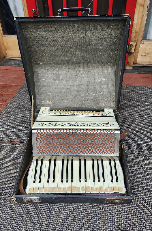 Gorgeous Antique 1930's Hohner Push Button Accordion from | Reverb