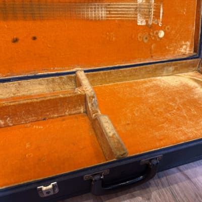 1960's Gibson SG Les Paul Rectangle Hard Case Black/Gold | Reverb