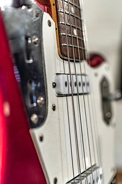 Fender Jaguar 1986 Cherry Red Sparkle Made in Japan w/ Mods | Reverb