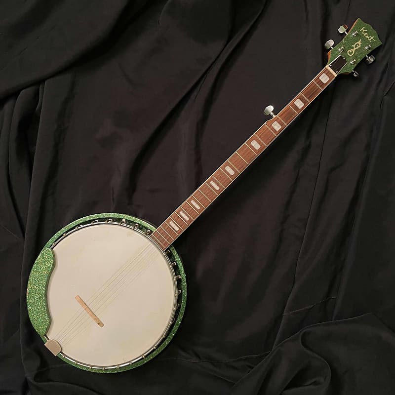 Kent 5-string banjo 1970's - Green Sparkle | Reverb