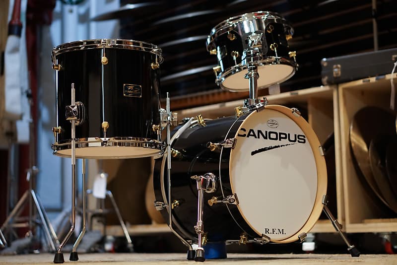 Canopus 10/13/16" RFM Maple Micro Bop Drum Set - Black | Reverb UK