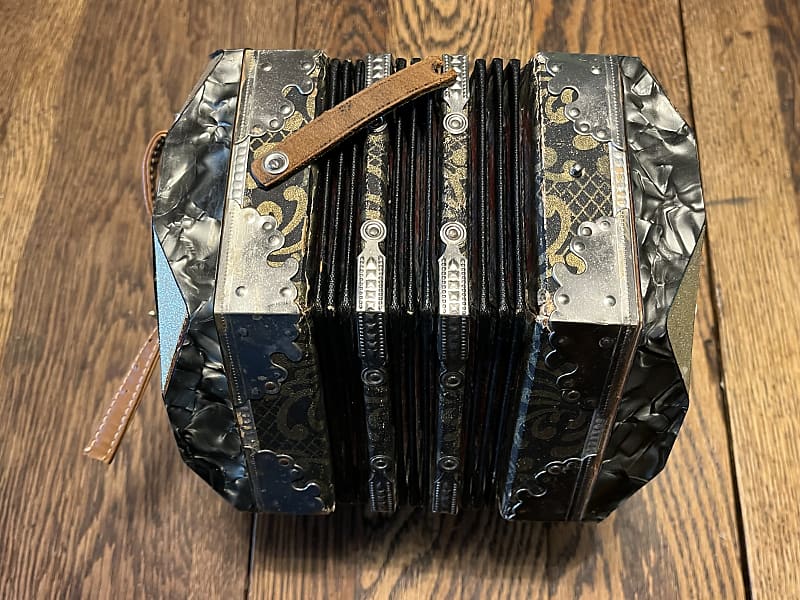 Unknown 20 Button Concertina 50-60's - Grey | Reverb