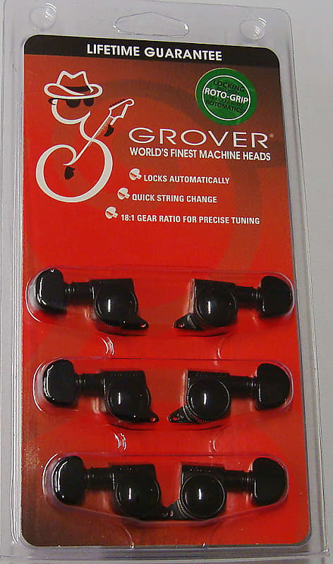 Grover 505BC Mini Roto-Grip Locking Rotomatic Tuners 3+3, | Reverb