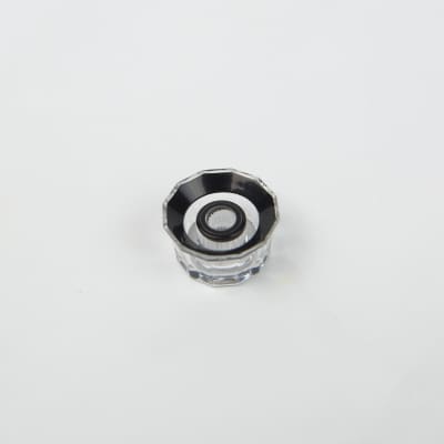 Set of 4 Lampshade Style Electric Guitar Knobs, Clear w/black | Reverb