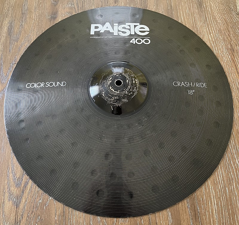 Paiste 400 Colorsound 18” Crash Ride Cymbal Black Free | Reverb