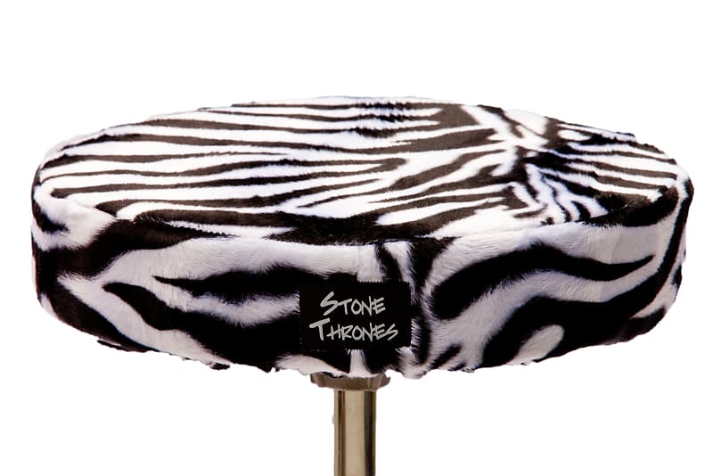 Stone Thrones DRUM SEAT COVER Zebra / Large | Reverb