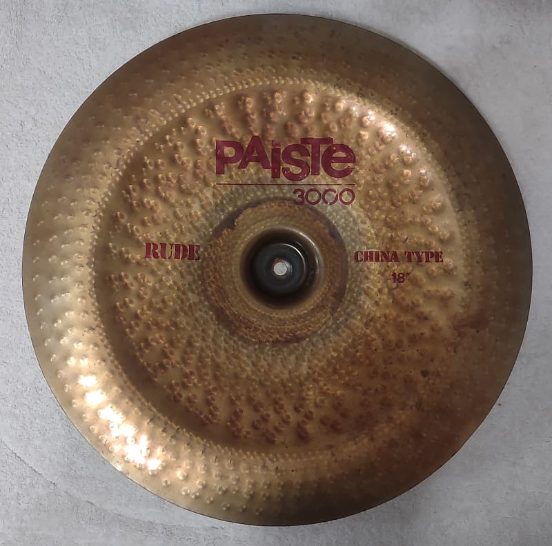 Paiste 18" 3000 RUDE China Type Cymbal - 1983-1993 | Reverb