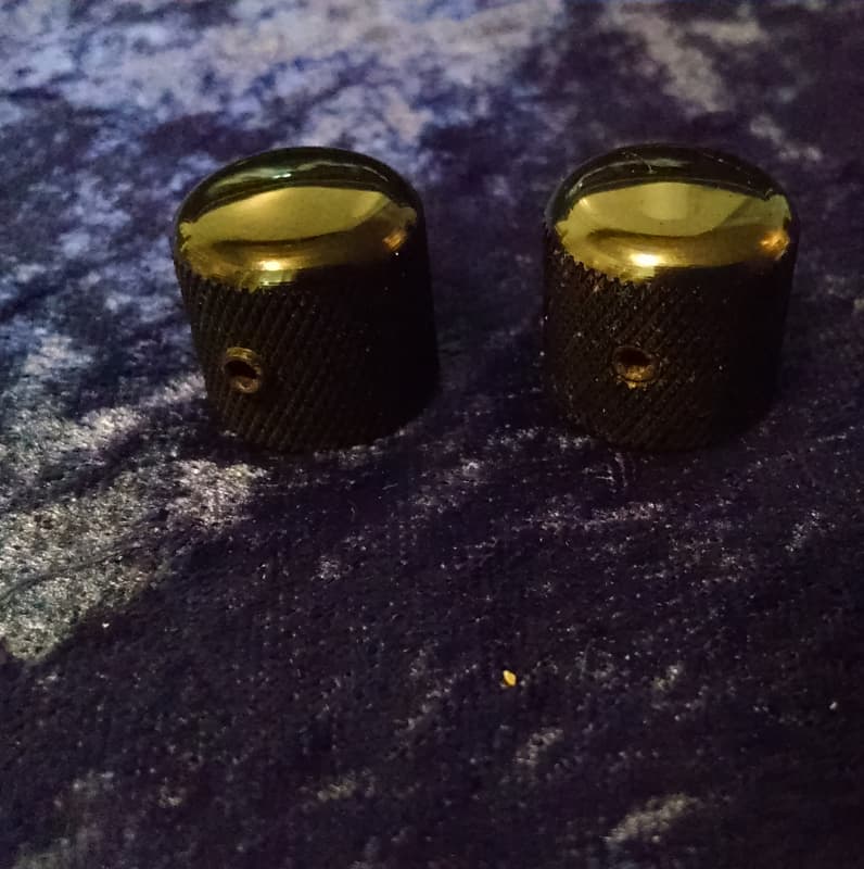 1980s Kramer Pacer Black dome knob 2x set screw | Reverb