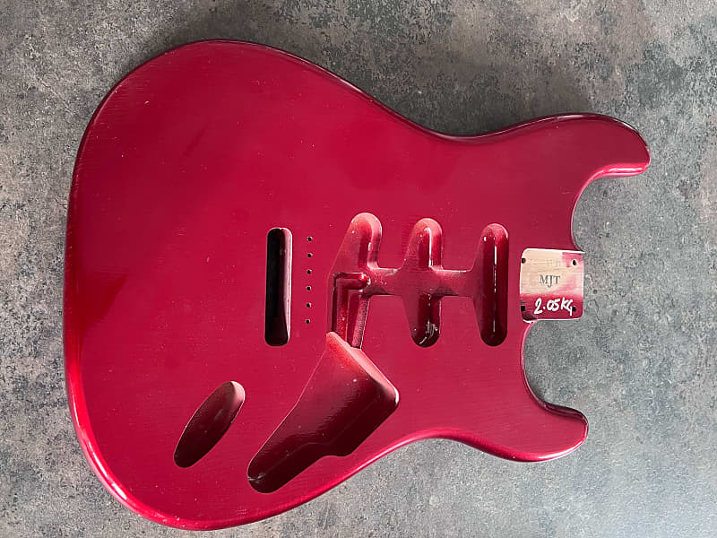 MJT Vintage Stratocaster Body -Relic Candy Apple Red Finish | Reverb