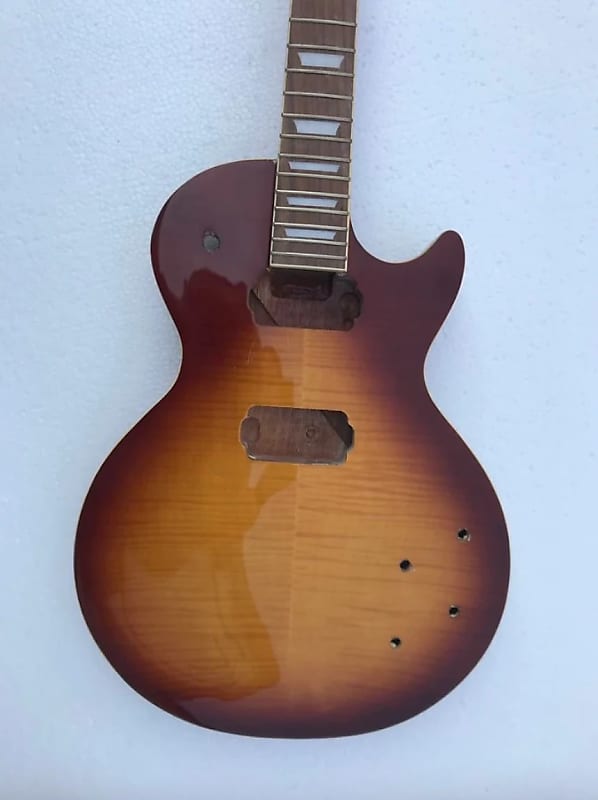 Sunburst Finish LP Style Guitar Body with Maple Neck, | Reverb