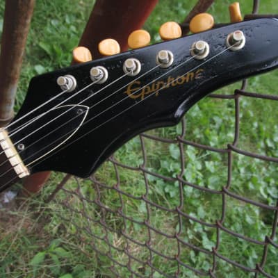 Epiphone Coronet 1965 P-90 Rockin' Batwing Black refinished | Reverb