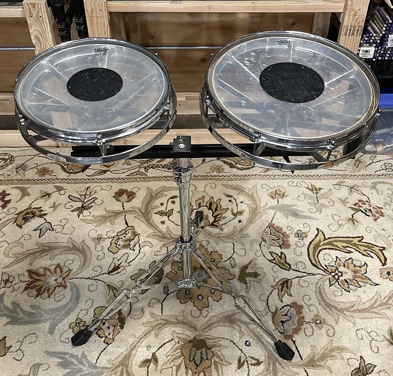 Remo 12 & 14" Roto Toms On Original Remo Stand - Good | Reverb