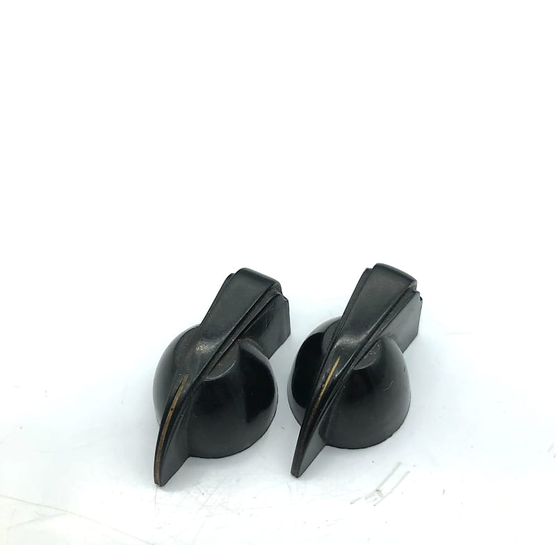 2 Vintage Chicken Head Knobs Bakelite? 19?? Black | Reverb