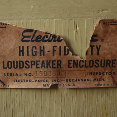 1950s Electro Voice Regency Full Range Speaker | Reverb