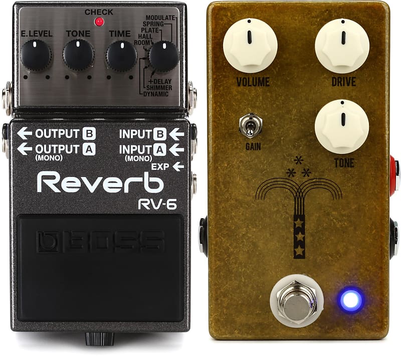 Boss RV-6 Digital Reverb Pedal Bundle with JHS Morning Glory | Reverb
