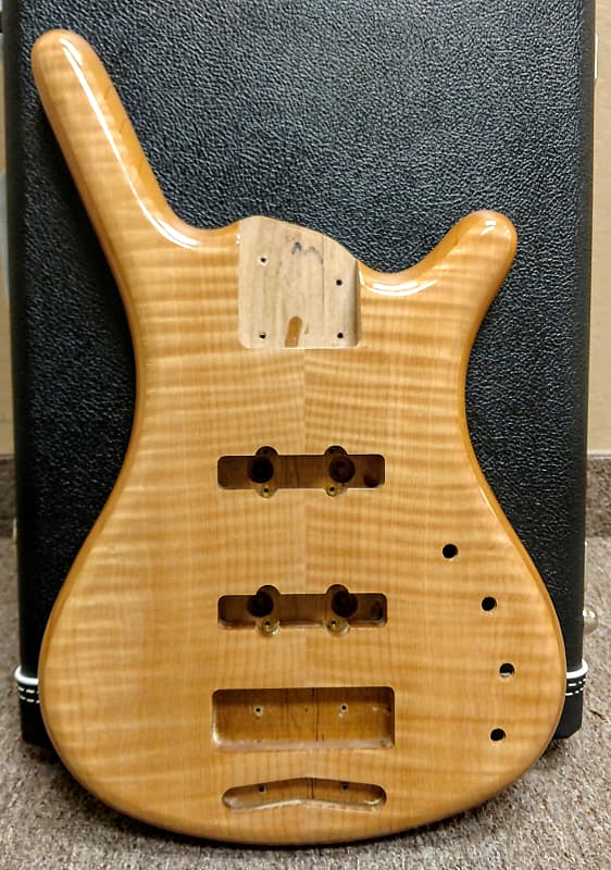 Warwick Corvette 5 Premium flame maple over ash bass body | Reverb