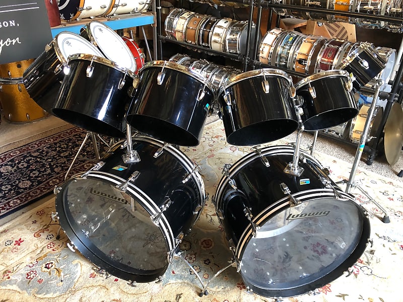 Ludwig Octaplus 1978 Black Vistalite Melodic Toms 11 PC Drum | Reverb