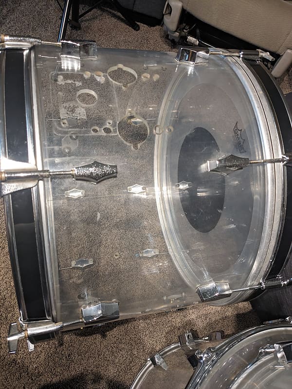 Fibes Clear Acrylic Drum Kit 70s-80s | Reverb