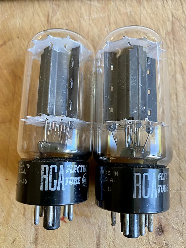 RCA 6L6GC Blackplate Matched Pair Power Tubes, U.S.A. Made | Reverb