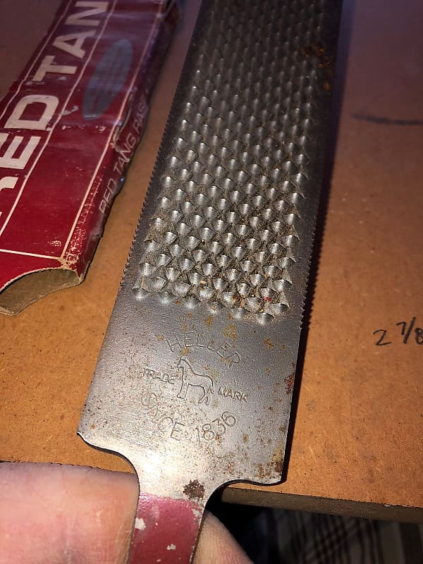 Heller Red Tang rasp for luthier carving and shaping | Reverb