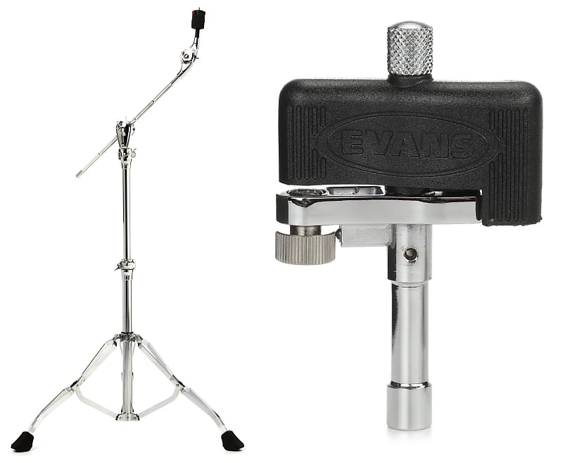 Tama HC83BW Roadpro Boom Cymbal Stand Bundle with Evans | Reverb