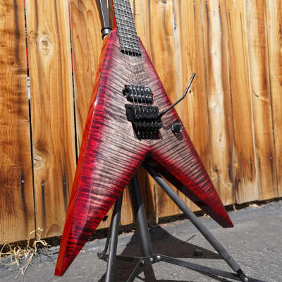 Dean USA Custom Shop Karl Sanders V - Trans Red Burst | Reverb