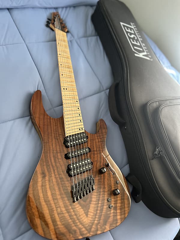 Kiesel Aries 7 Multiscale Neck Through HSH 2014 - Stained Koa | Reverb