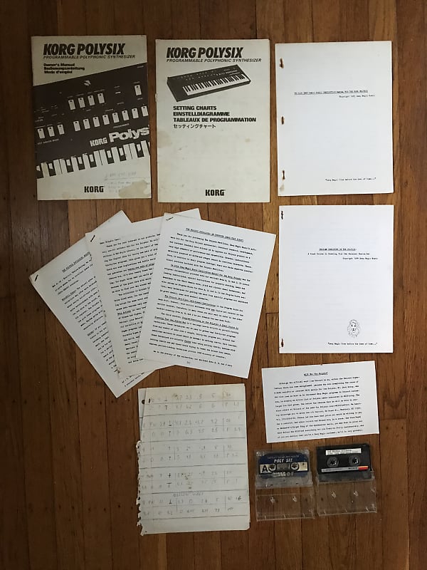 Korg PolySix patch cassettes, manuals, and literature | Reverb UK