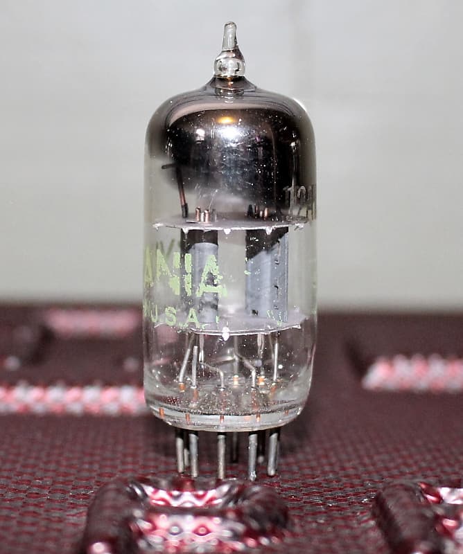 SYLVANIA 12AT7 ECC81 PERFECT BALANCE GRAY PLATE SQR GETR TEST | Reverb