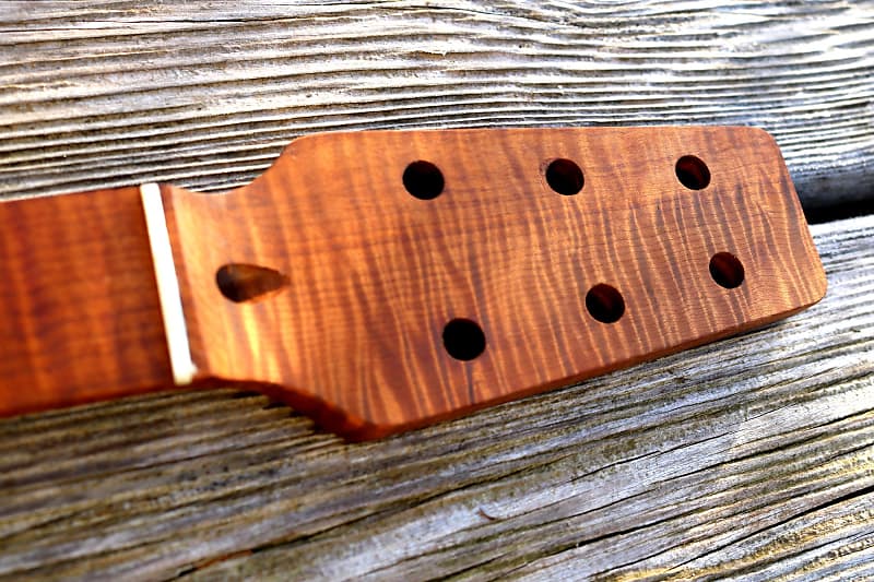 Telecaster snakehead neck, flamed roasted maple, 22 frets, | Reverb