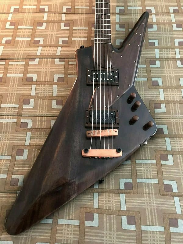 "Hetfield" Tribute Baritone Explorer Electric Guitar - Exotic | Reverb